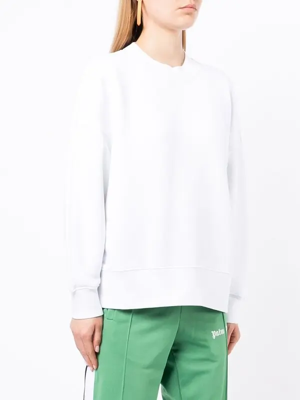 Palm Angels Logo Print Cotton Sweatshirt