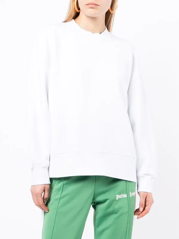 Palm Angels Logo Print Cotton Sweatshirt