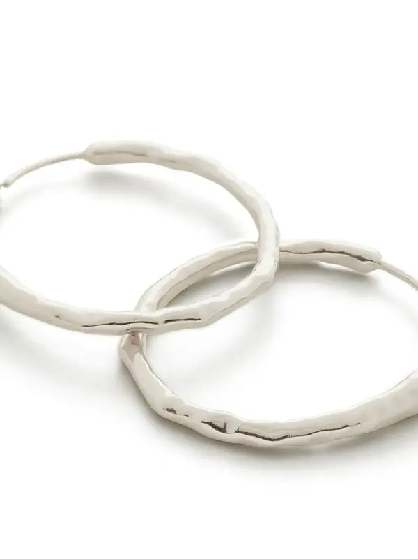 Monica Vinader Siren Muse Medium Hoop Earrings - Silver
