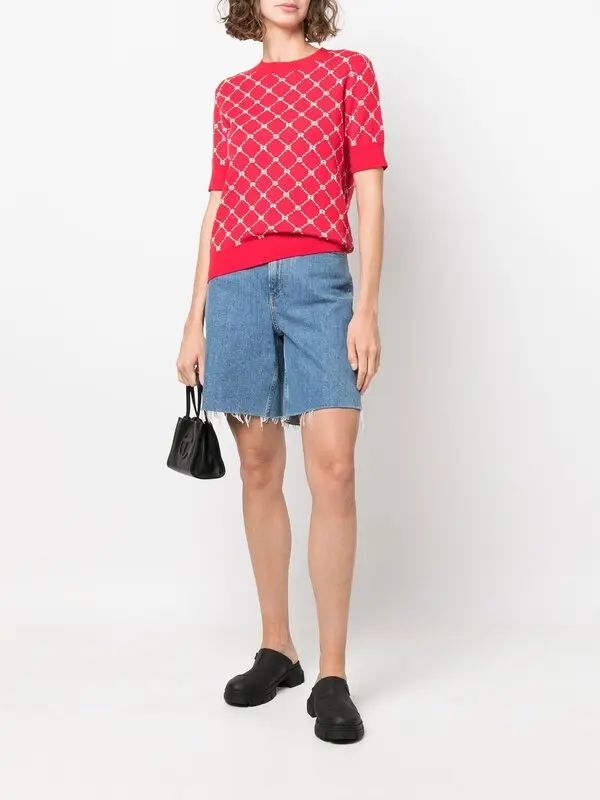 Sonia Rykiel Paris Monogram-pattern Knitted Top
