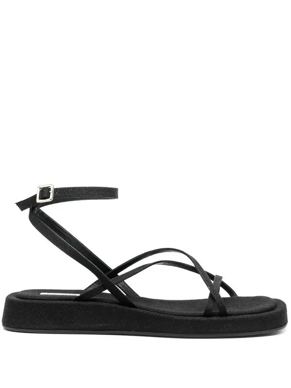 GIABORGHINI Rosie Crossover-strap Sandals - Black