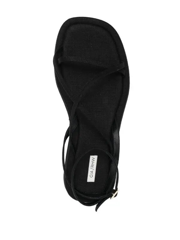 GIABORGHINI Rosie Crossover-strap Sandals - Black