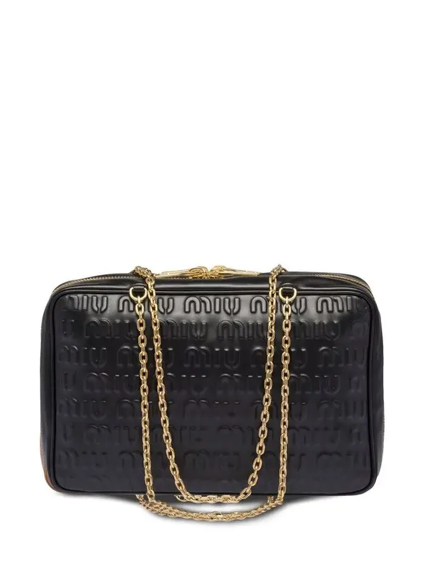 Miu Miu Embossed Logo Leather Bag