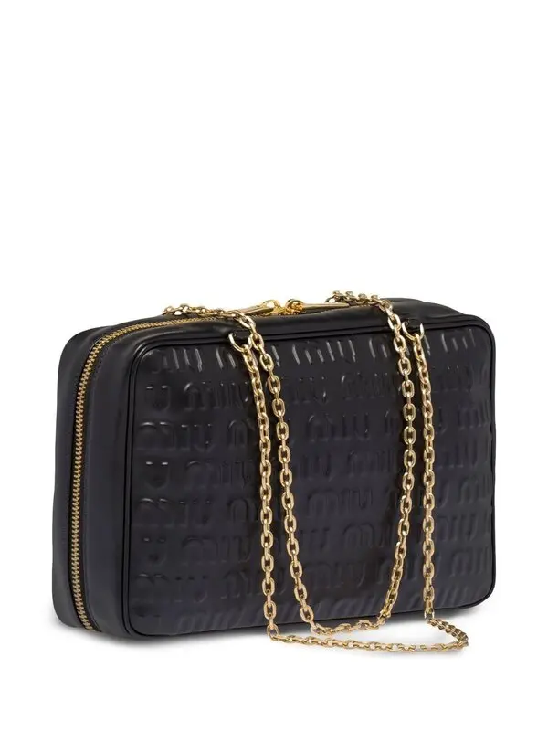 Miu Miu Embossed Logo Leather Bag