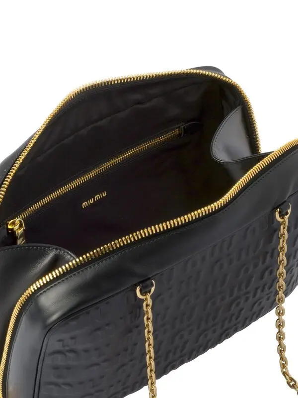 Miu Miu Embossed Logo Leather Bag