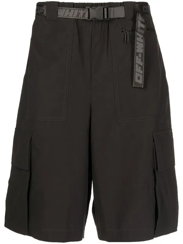 Off-White Industrial Belt Track Shorts - Black