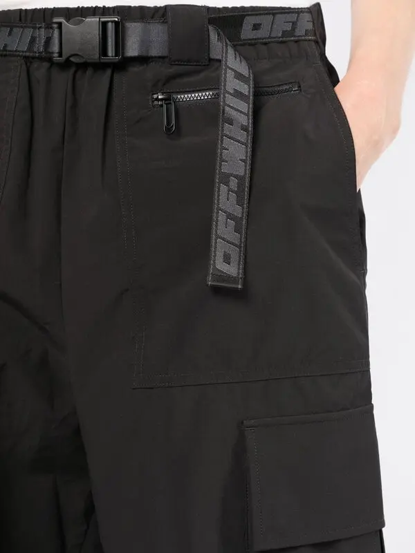 Off-White Industrial Belt Track Shorts - Black