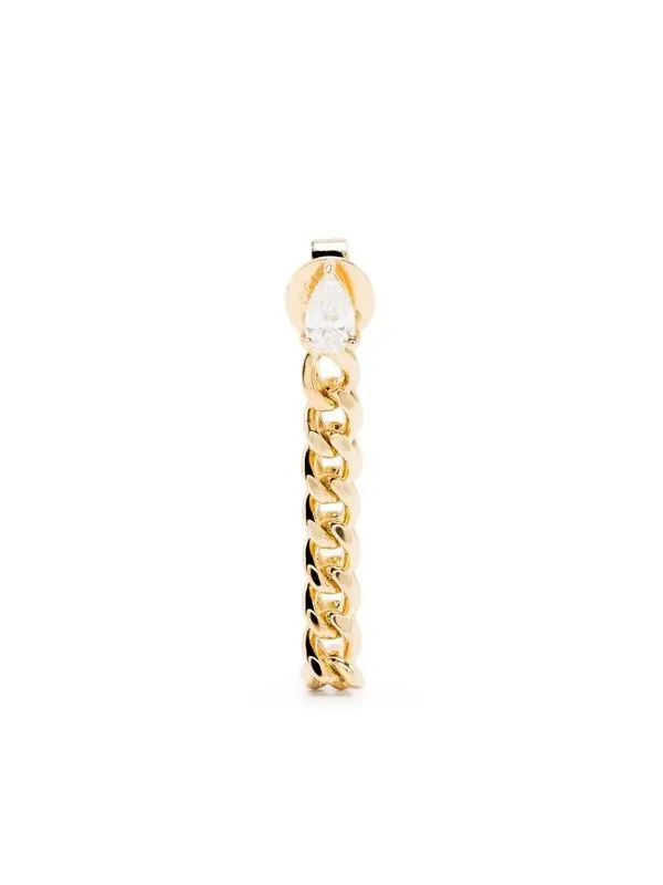 ANITA KO 18kt Yellow Diamond Cuban Link Earring - Gold