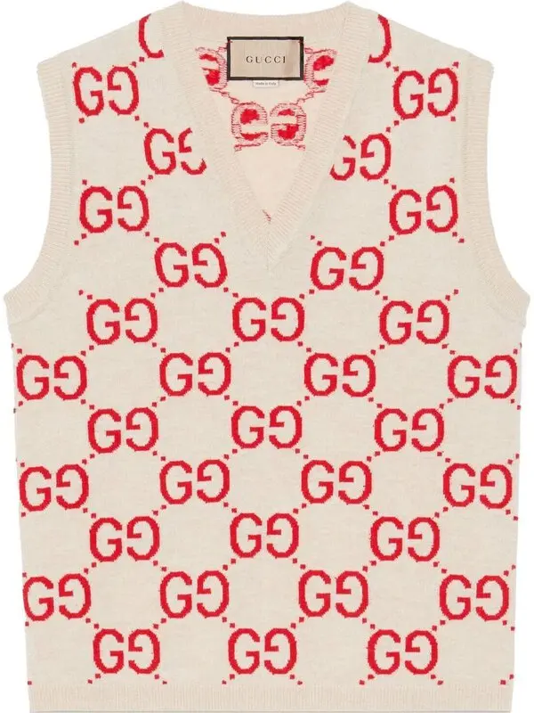 Gucci Gg-motif Knit Vest