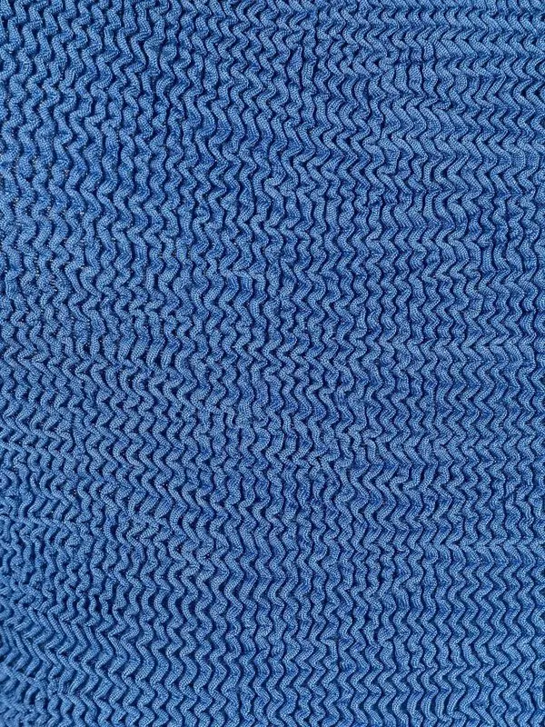 Hunza G Square-neck Textured Swimsuit - Blue
