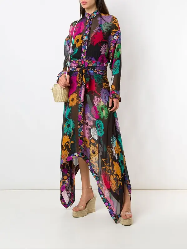 AMIR SLAMA Floral Print Long Dress