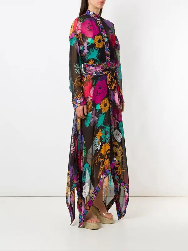 AMIR SLAMA Floral Print Long Dress