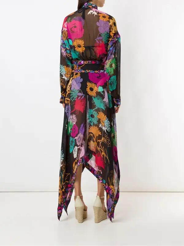 AMIR SLAMA Floral Print Long Dress