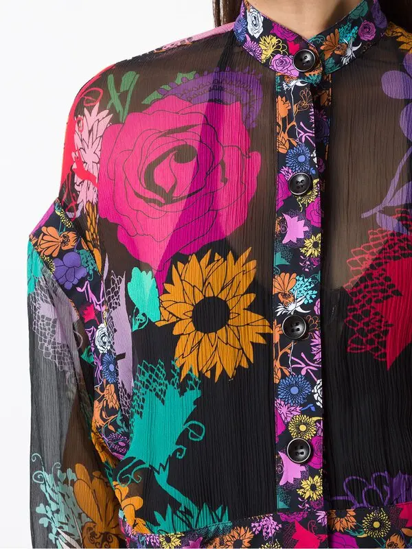 AMIR SLAMA Floral Print Long Dress