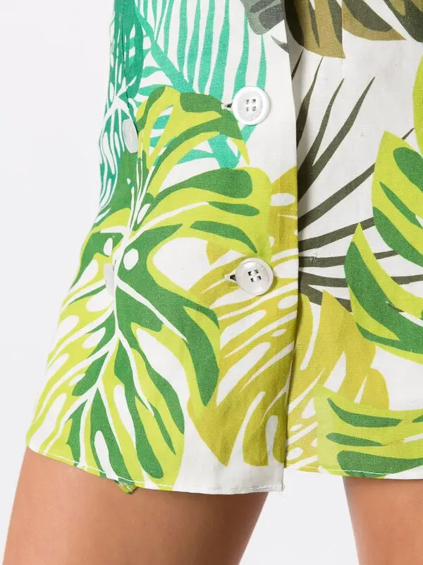 AMIR SLAMA Palm Leaf Print Mini Skirt