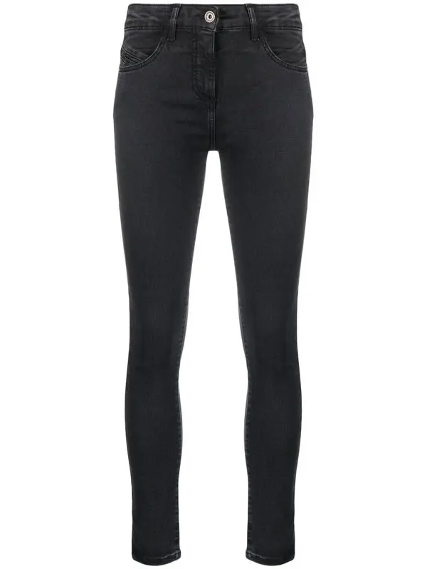 Patrizia Pepe Washed Low-rise Skinny Jeans