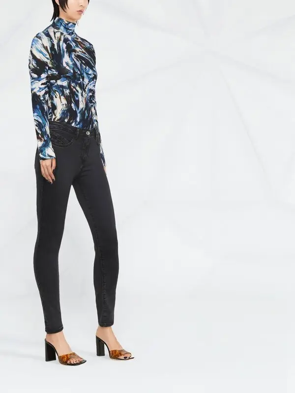 Patrizia Pepe Washed Low-rise Skinny Jeans