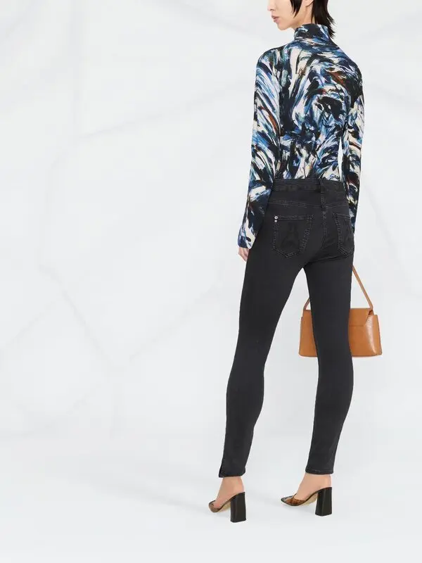 Patrizia Pepe Washed Low-rise Skinny Jeans