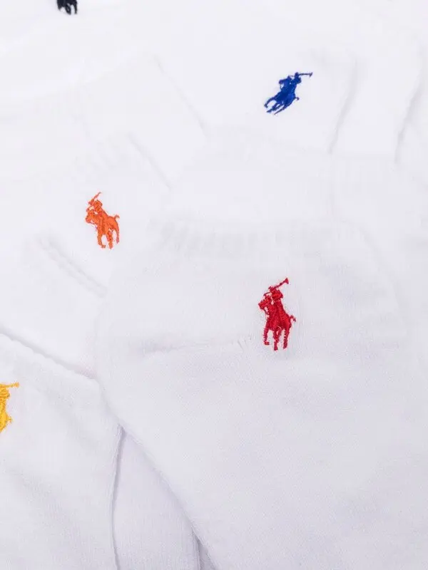 Polo Ralph Lauren Embroidered Logo Socks Set Of 6