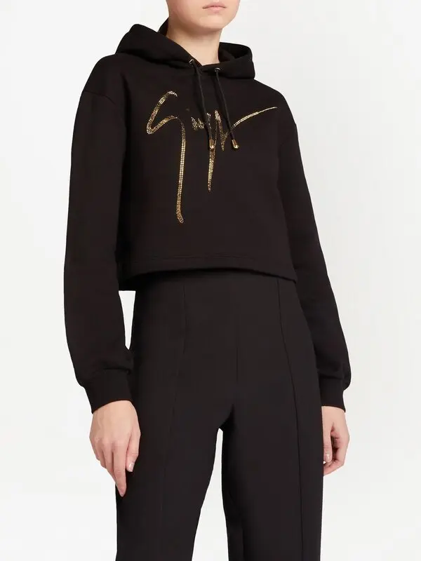 GIUSEPPE ZANOTTI Mailena Crystal-logo Hoodie