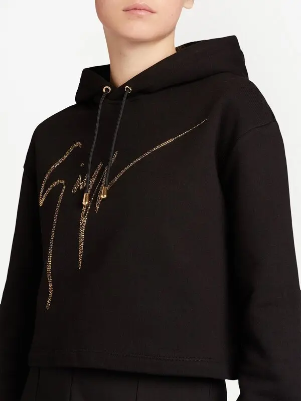 GIUSEPPE ZANOTTI Mailena Crystal-logo Hoodie