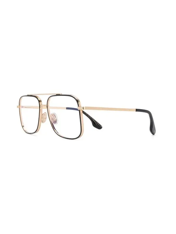 Victoria Beckham Grooved Square-frame Eyeglasses