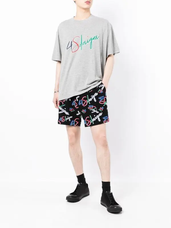 4SDESIGNS Logo-print Short-sleeve T-shirt