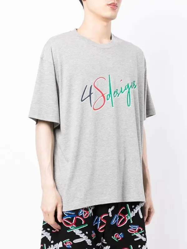 4SDESIGNS Logo-print Short-sleeve T-shirt