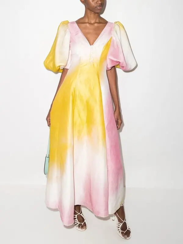 aje pink and yellow dress Rent Aje Pink Dress UK 6