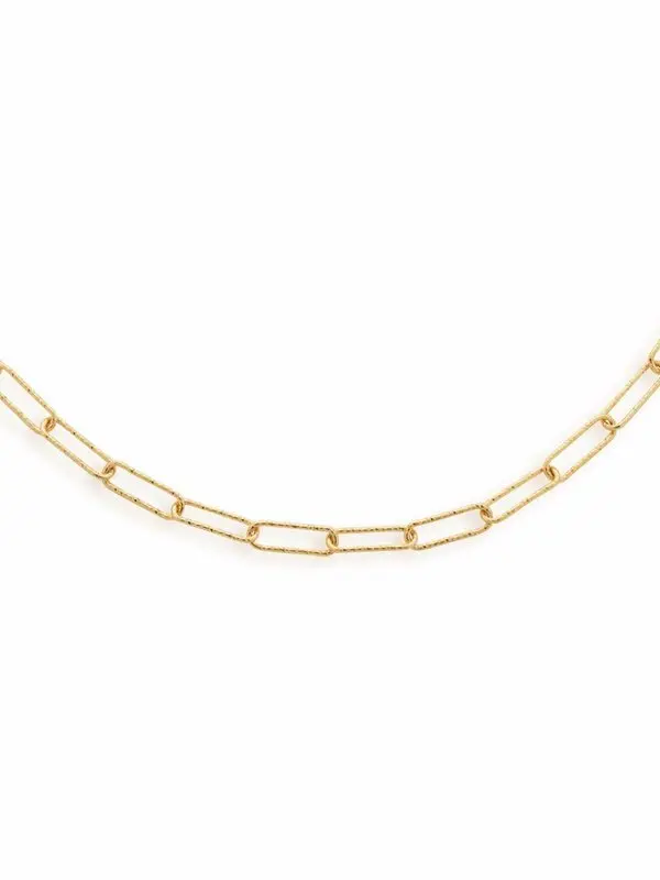 Monica Vinader Alta Textured Chain Necklace - Gold