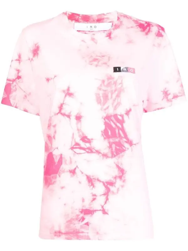 IRO PARIS Tie-dye T-shirt With Logo Patch - Pink