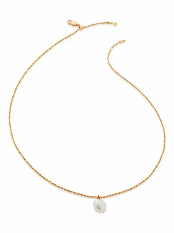 Monica Vinader Nura Tiny Keshi Pearl Necklace - Gold
