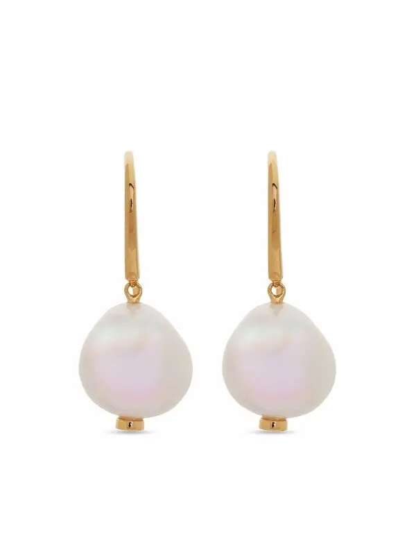Monica Vinader Nura Pearl Drop Earrings - Gold