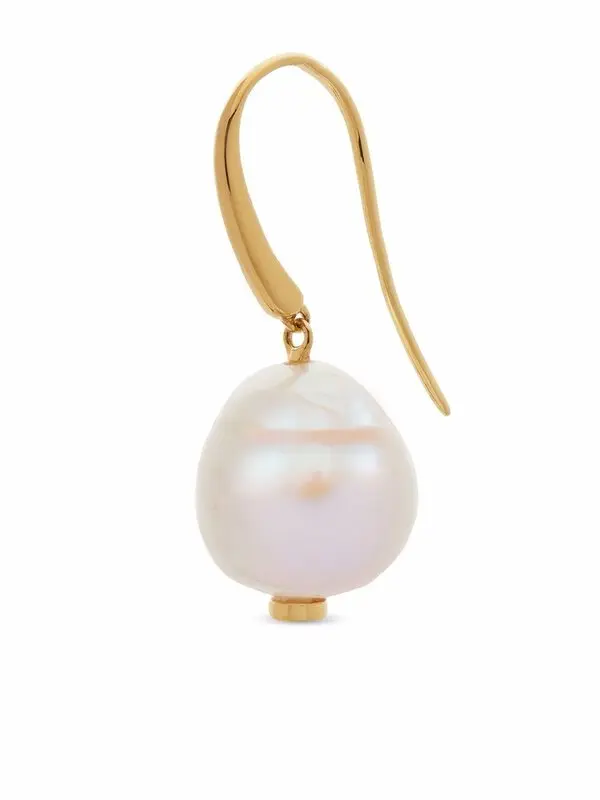 Monica Vinader Nura Pearl Drop Earrings - Gold