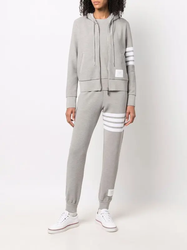 Thom Browne 4-bar Stripe Hoodie - Grey