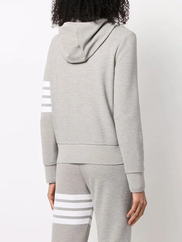 Thom Browne 4-bar Stripe Hoodie - Grey