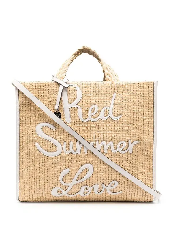 Red Valentino Straw Tote Bag - Neutrals