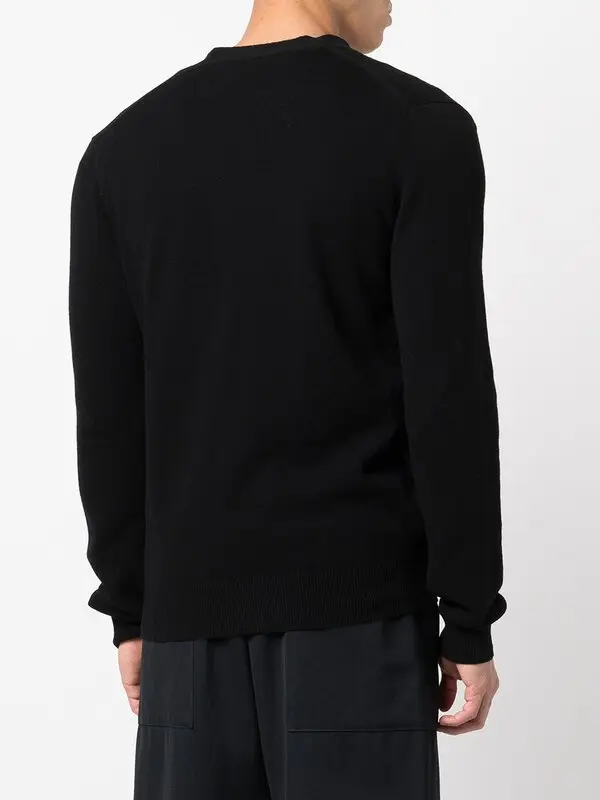 Play Comme Des Garcon Double Heart Cardigan - Black