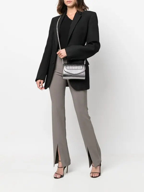 DELAGE Jeanne Metallic Cross-body Bag - Grey