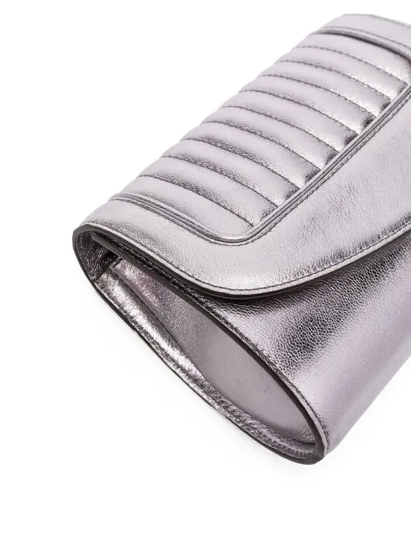DELAGE Jeanne Metallic Cross-body Bag - Grey