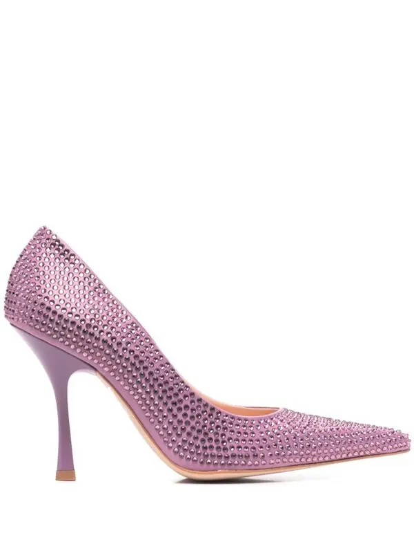 Liu Jo X Leonie Hanne Crystal-embellished Pumps - Purple