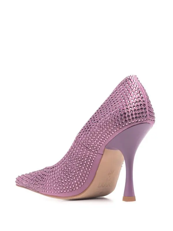 Liu Jo X Leonie Hanne Crystal-embellished Pumps - Purple