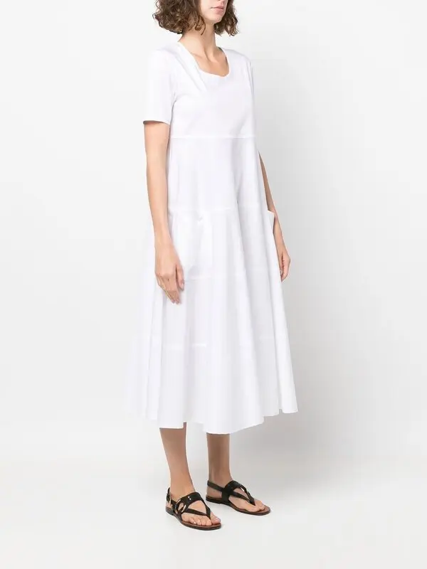 BLANCA VITA Tiered Short-sleeve Dress