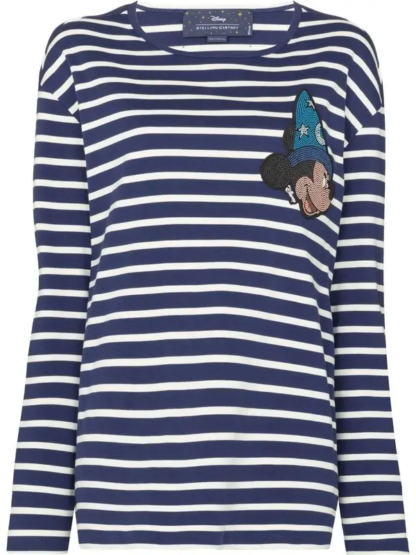Stella McCartney Disney Fantasia Mickey Striped T-shirt - Blue