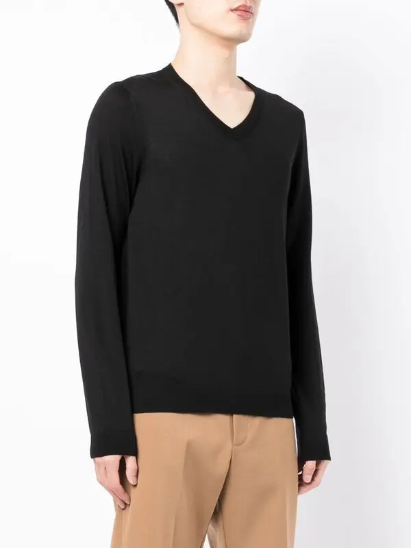 BOSS V-neck Jumper - Black