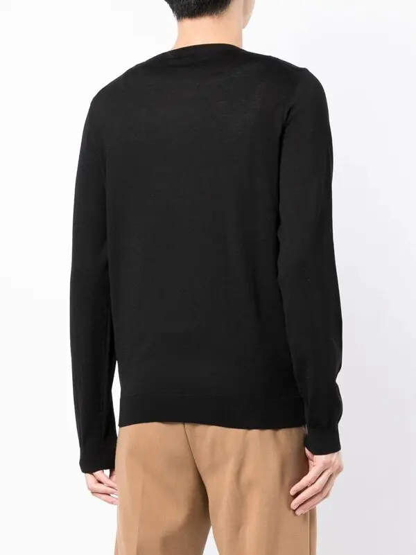 BOSS V-neck Jumper - Black