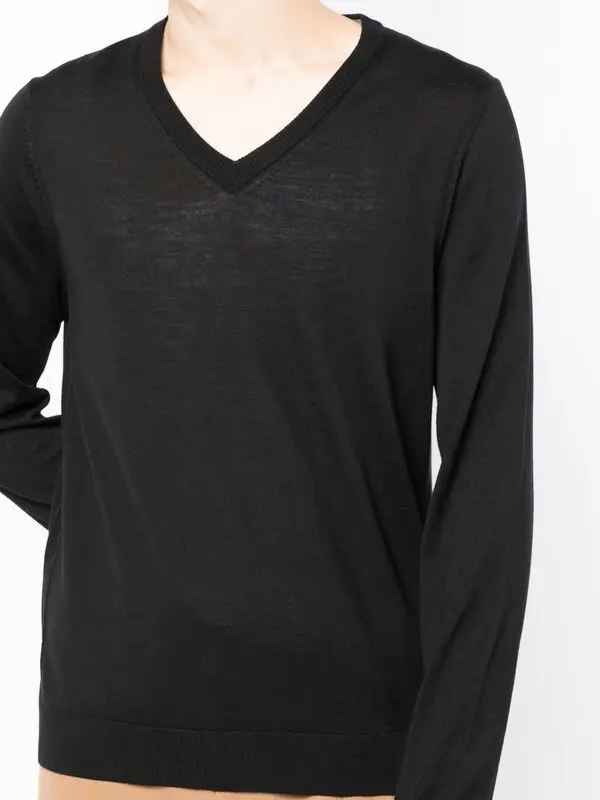 BOSS V-neck Jumper - Black