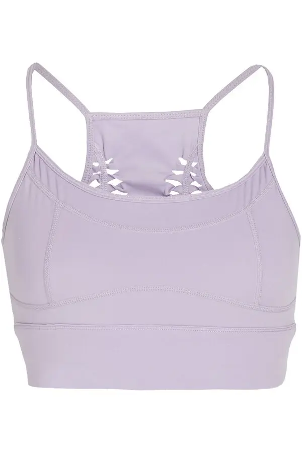 LE ORE Lucca Cutout Stretch Sports Bra - Lilac