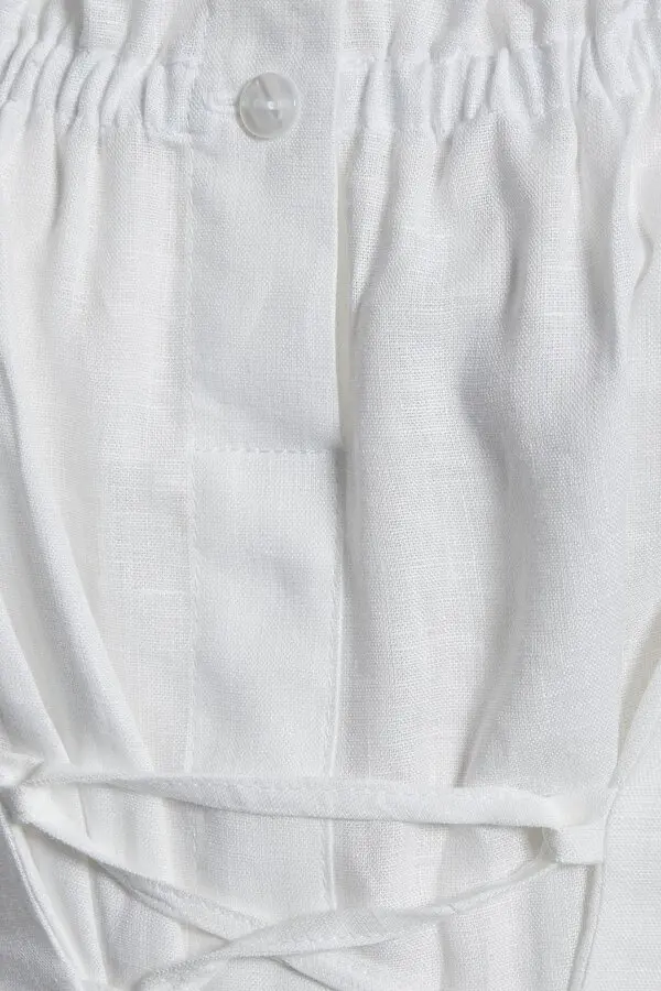 Sleeper Laceup Linen Midi Dress
