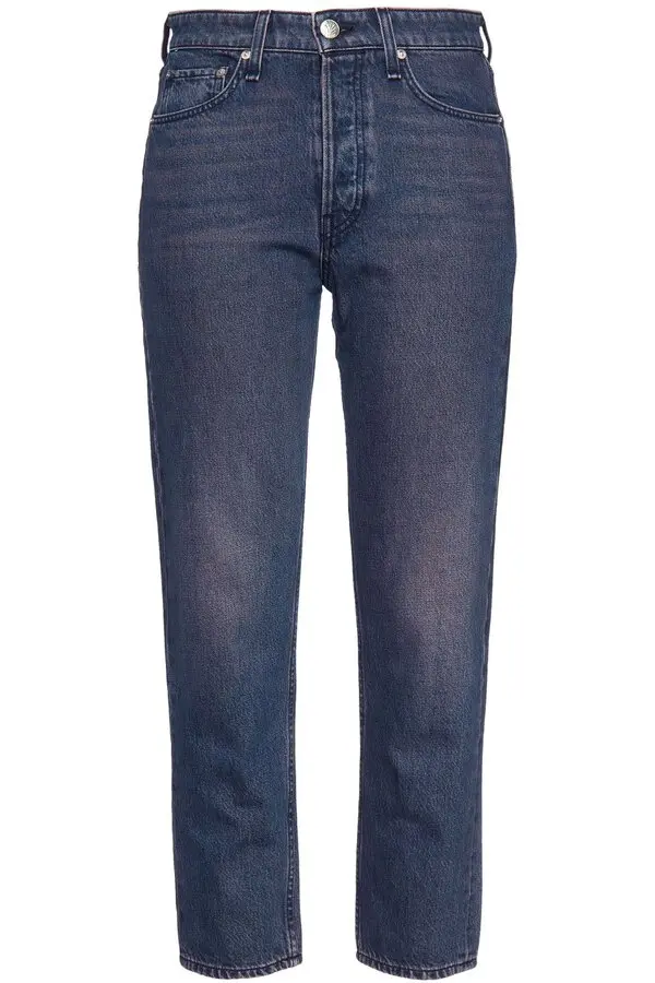 Rag & Bone Jasmine Highrise Tapered Jeans - Dark Denim